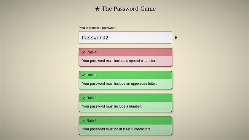 Há um novo jogo na net. “Password Game” possivelmente vai levá-lo a ...